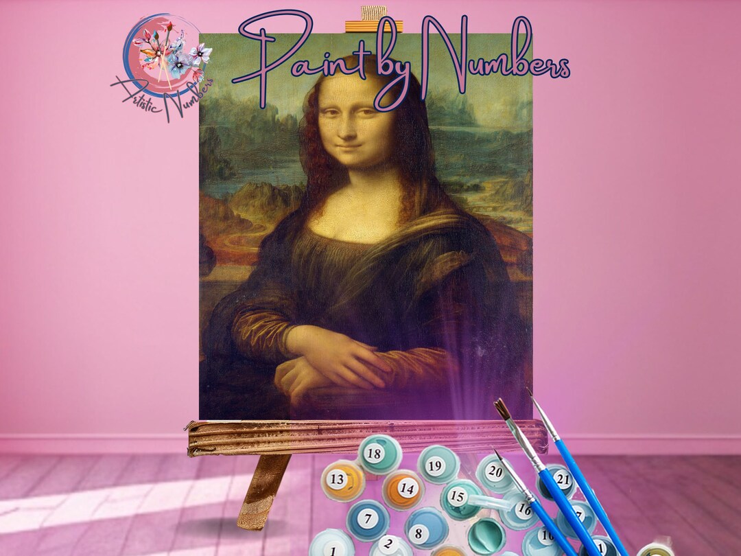 Mona Lisa Leonardo Da Vinci Painting Kit, Diy Painting by Numbers Kit ...
