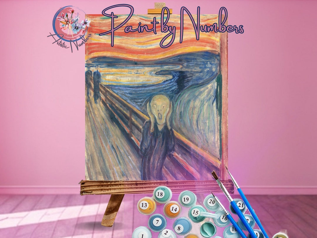 The Scream Edvard Munch Painting Kit, Diy Painting by Numbers Kit ...