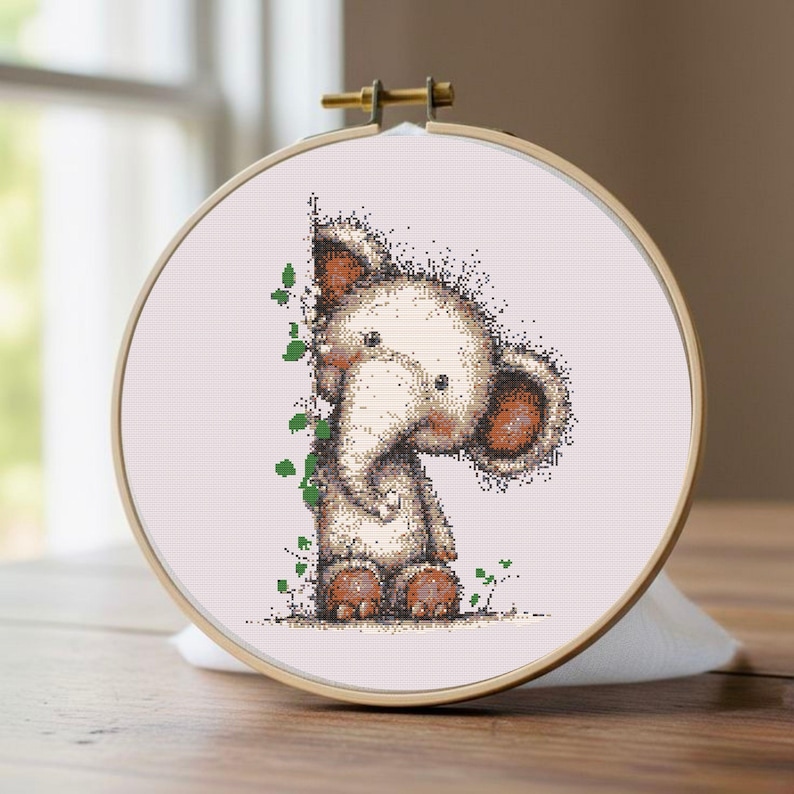 Vintage Teddy Bear Cross Stitch Pattern, Nursery Animal Embroidery ...