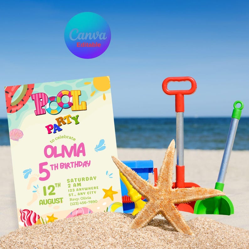 Printable Birthday Invitation, Editable Invitation, Instant Download ...