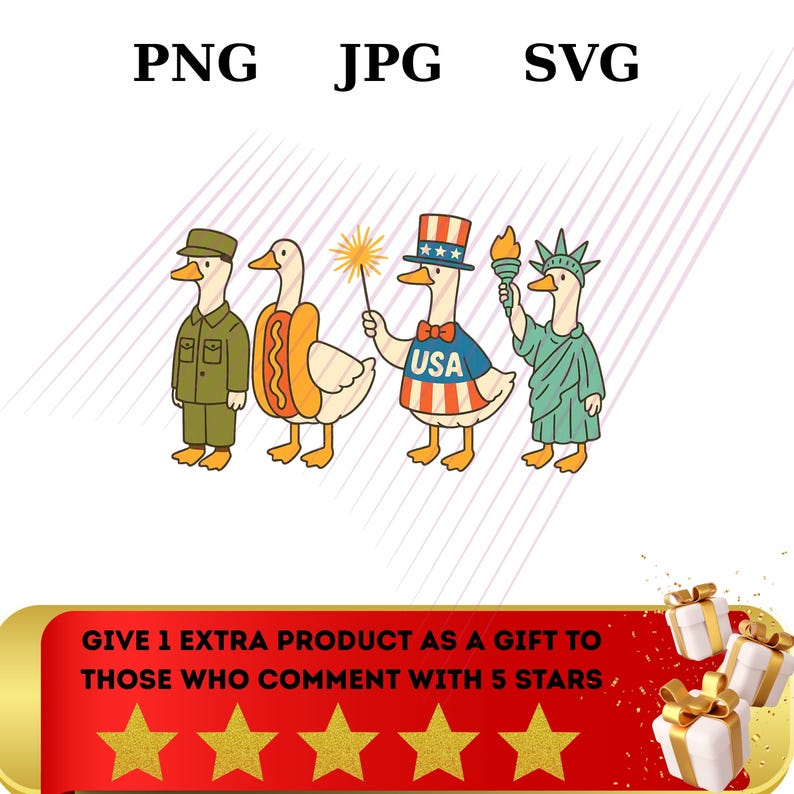 Funny 4th of July Goose PNG: Patriotic Clipart (digital Download - Etsy