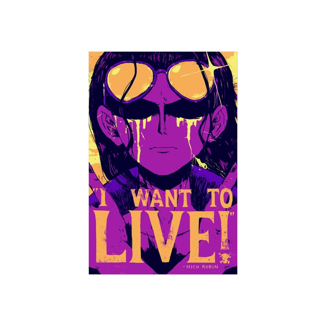 Nico Robin Fine Art Posters, One Piece Quote Wall Art Print, Anime ...