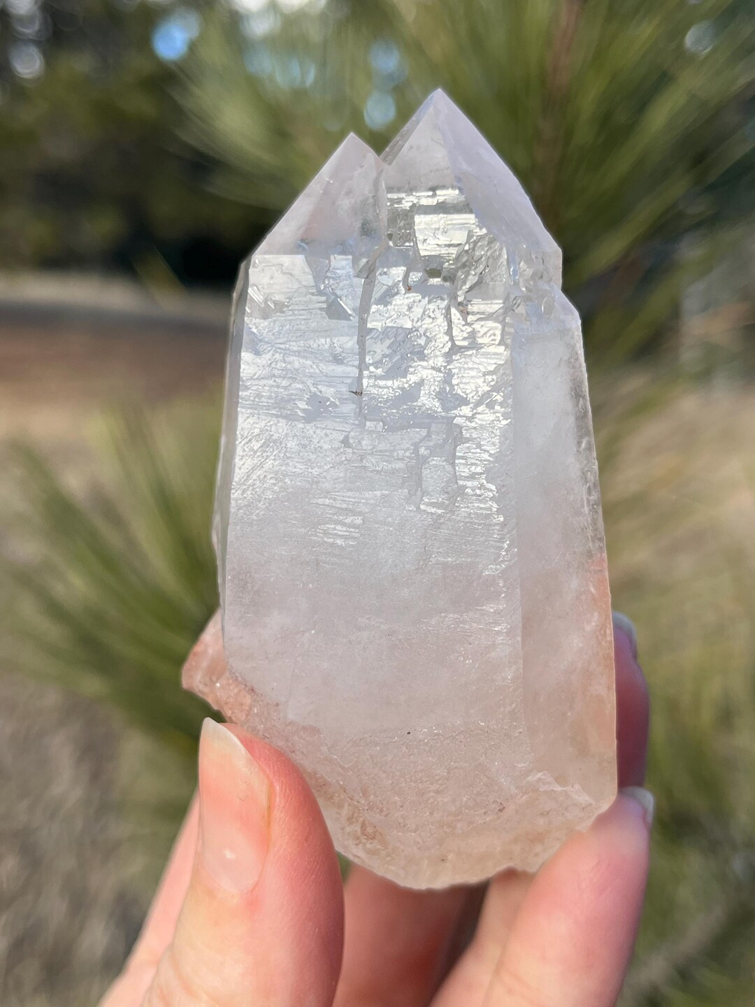 Twin Flame Pink Tantric Twin Quartz Crystal Brazil - Etsy