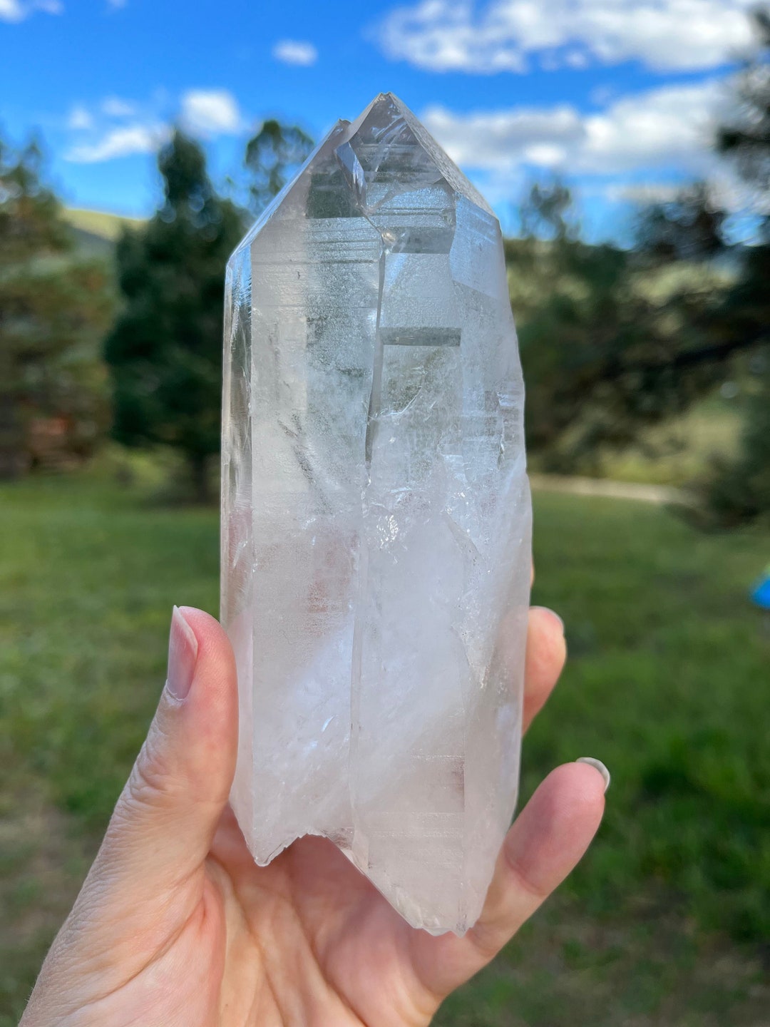 Large DT Twin Flame Lemurian Crystal Rare Brazil Self Healed - Etsy