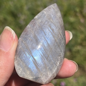 Sunstone Moonstone Mix Blue Fire Flame Polished Tower Gemstone Stone ...