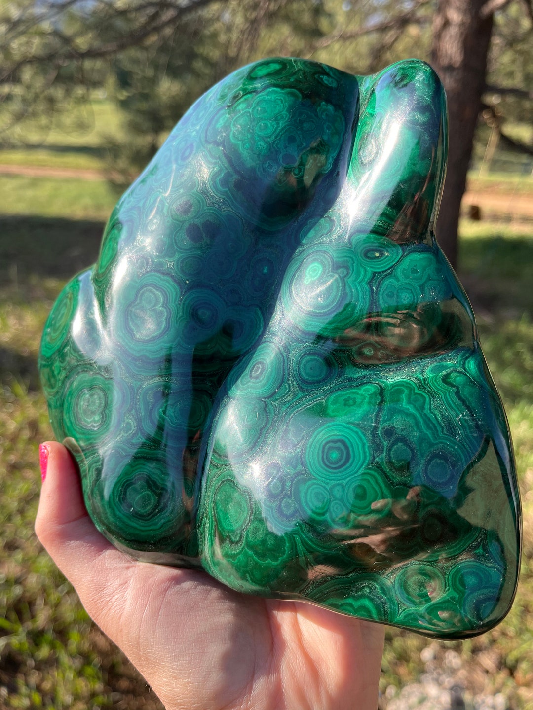 Polished Malachite Large Specimen Stone Natural Congo AAA - Etsy