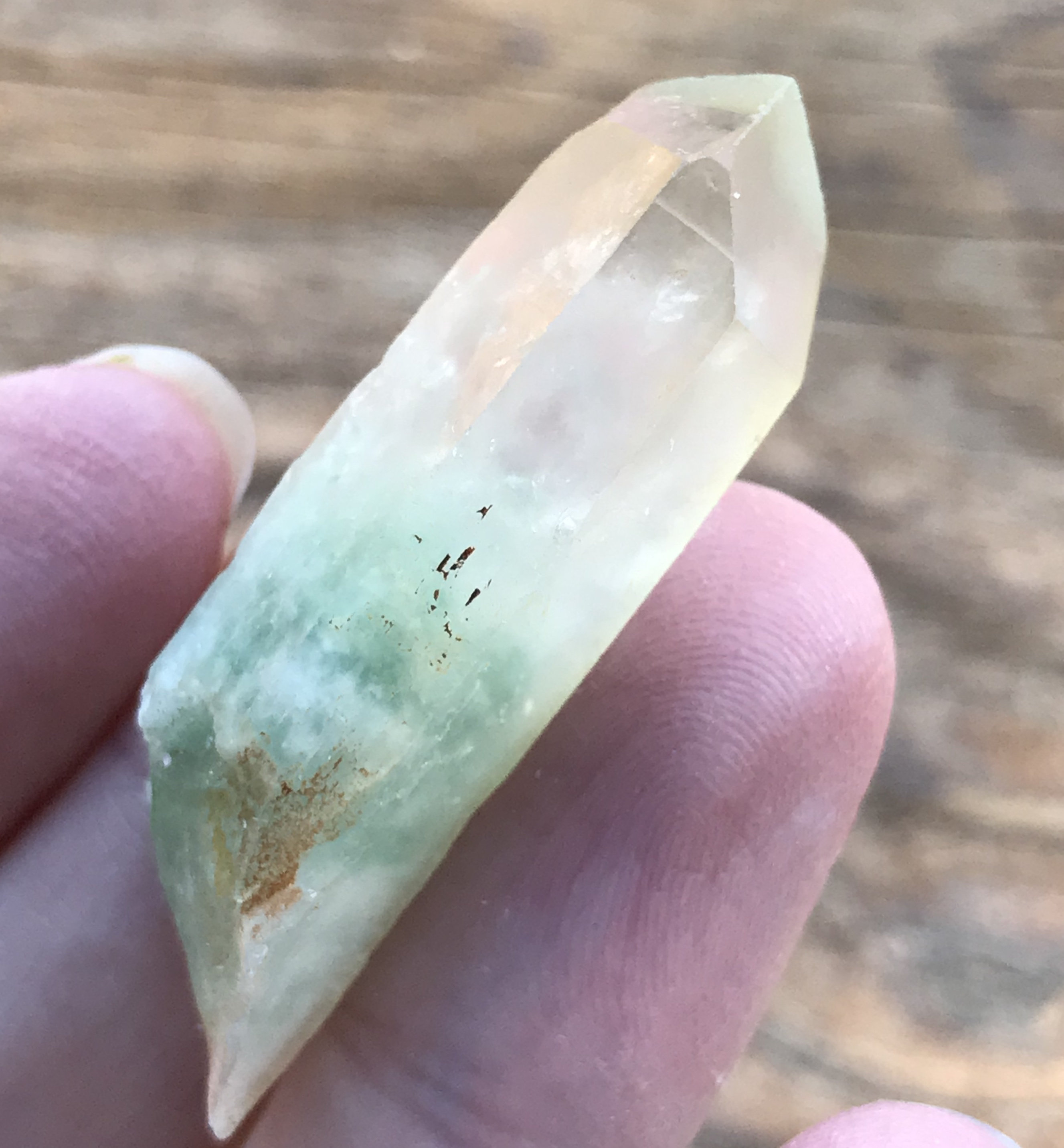 Celadonite Phantom Quartz Crystal
