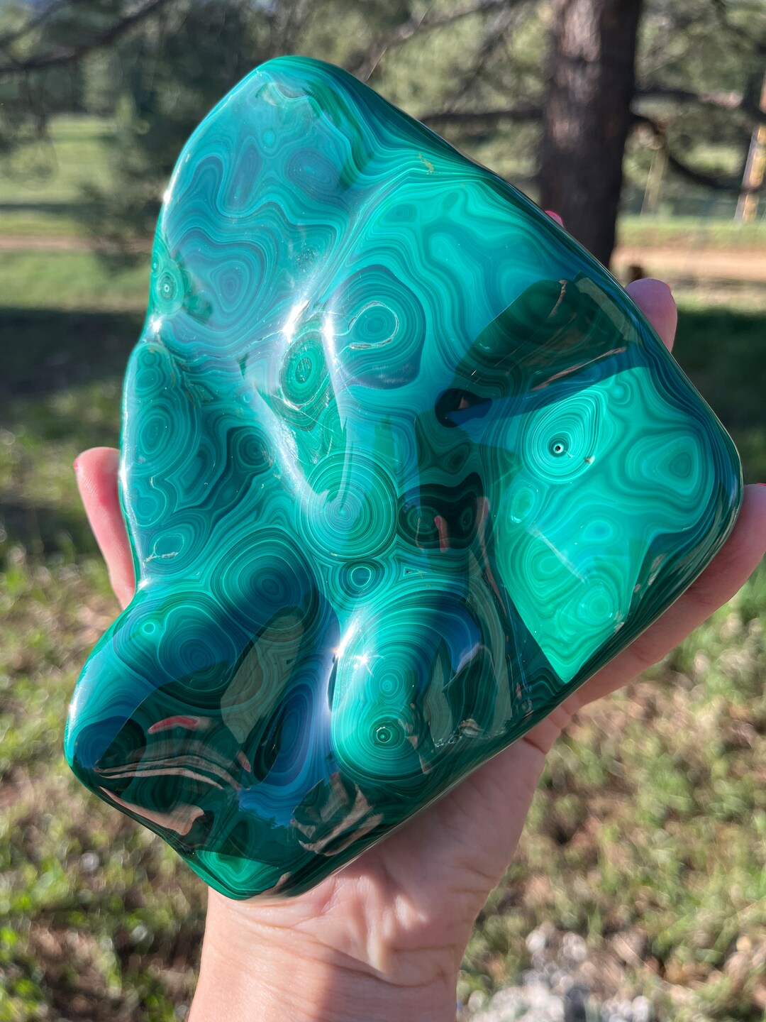 Polished Malachite Large Specimen Stone Natural Congo AAA - Etsy