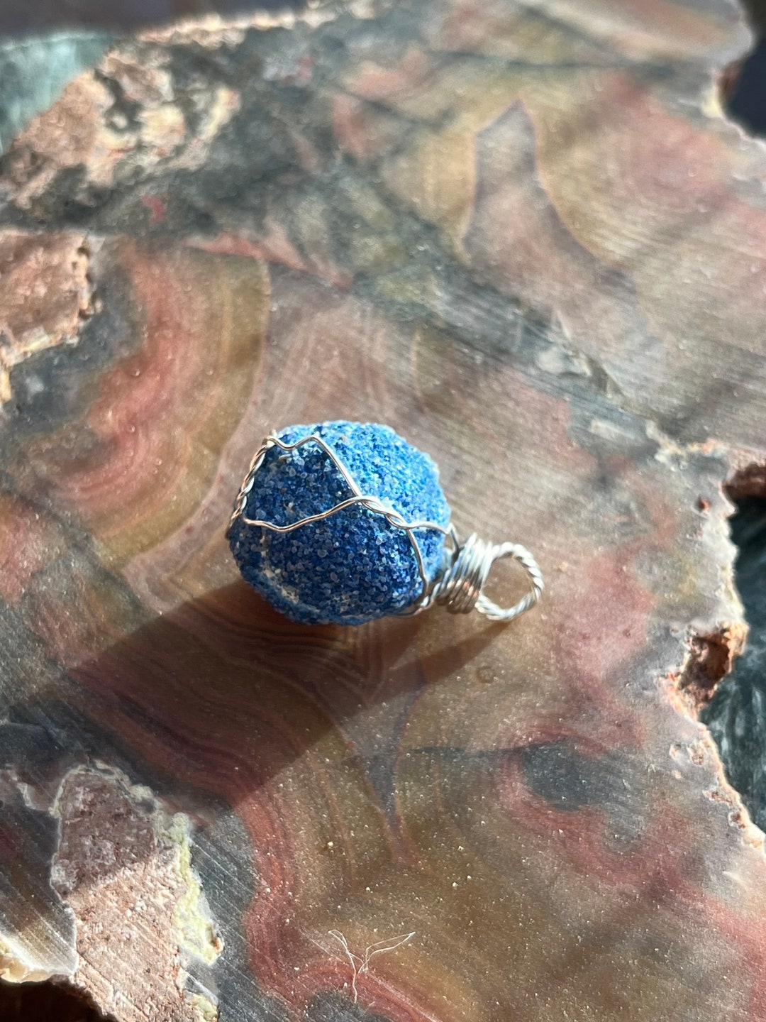 Azurite Blueberry Pendant Raw Utah Gemstone Natural Drilled - Etsy