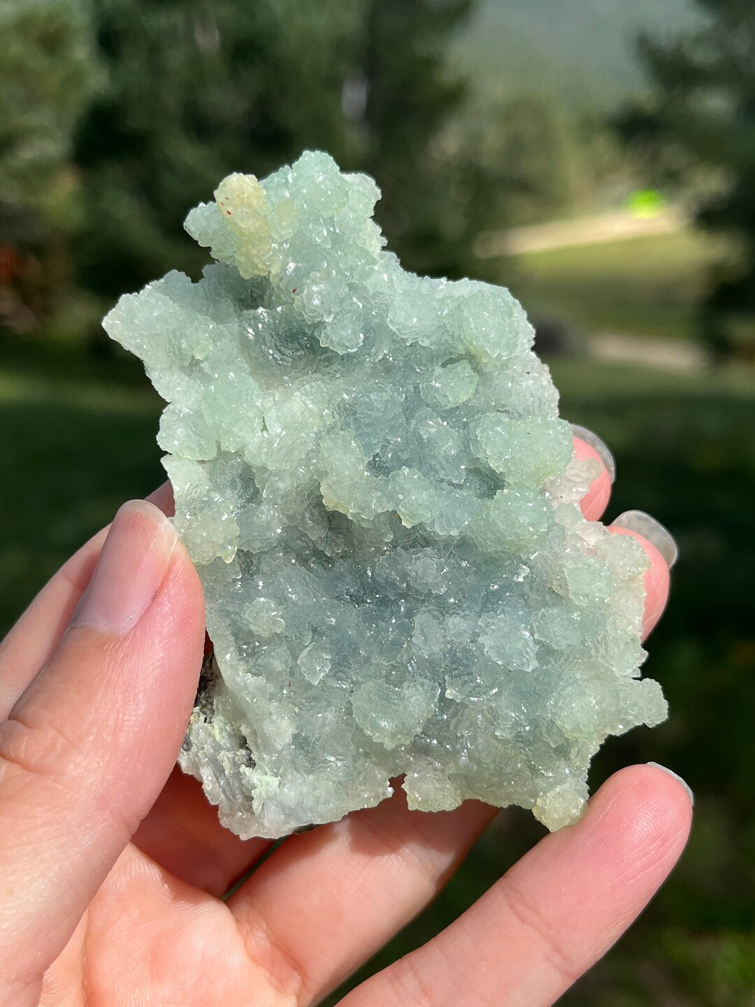 Prehnite Gemstone Plate Natural Stone Crystal - Etsy
