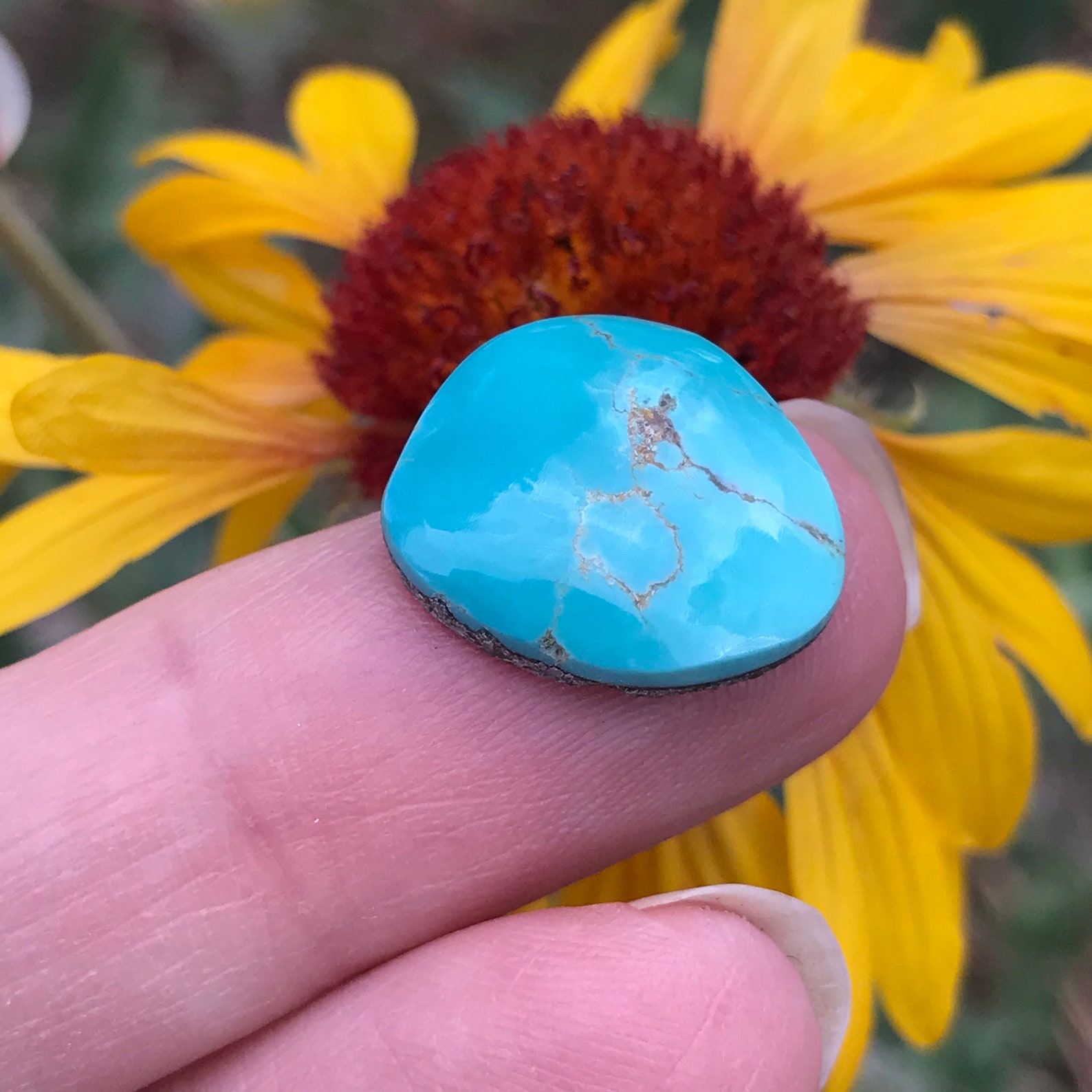 Blue Gem Nevada Turquoise Stone Cabochon Freeform Oval Natural - Etsy
