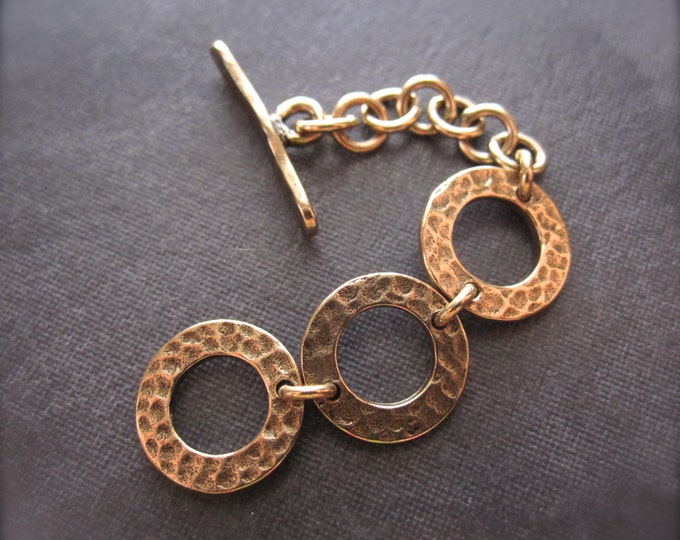 Mini Hammered Adjustable Toggle Clasp Bronze - Etsy