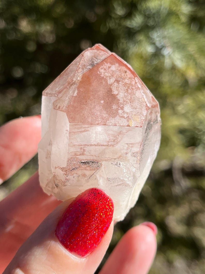 Self Healed Red Dragon Quartz Crystal Point From Brazil - Etsy