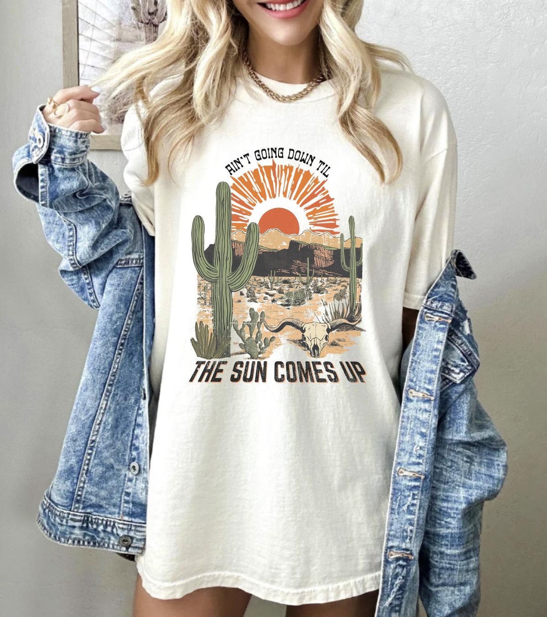 Western American Rodeo Shirt | Desert Sun Garth Brooks Tee | Vintage ...