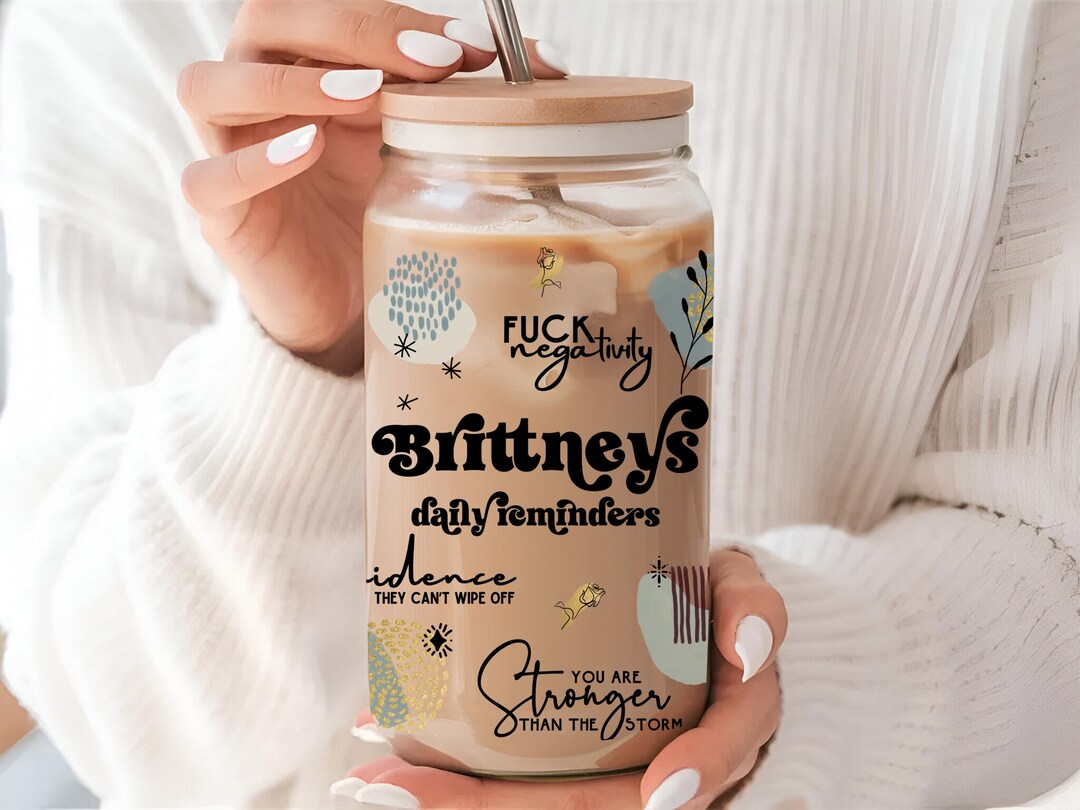 Personalized Daily Reminders Iced Coffee Cup | Mental Health Gift ...