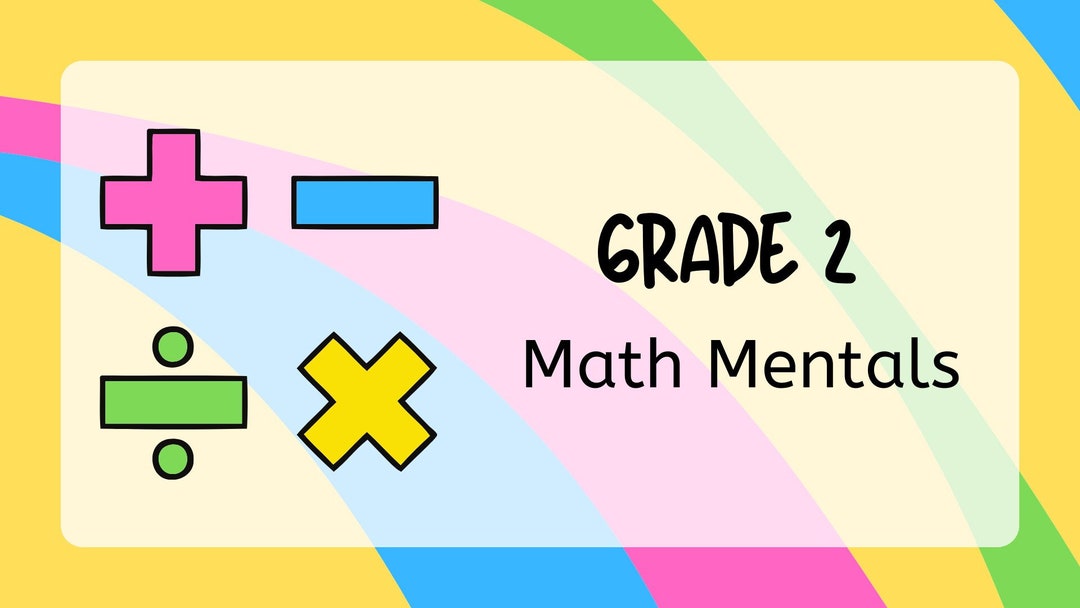 Math Mentals Grade 2 Presentation - Etsy