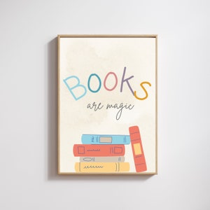 Read Books, Boho Classroom Decor, Reading Corner Wall Art, Playroom ...