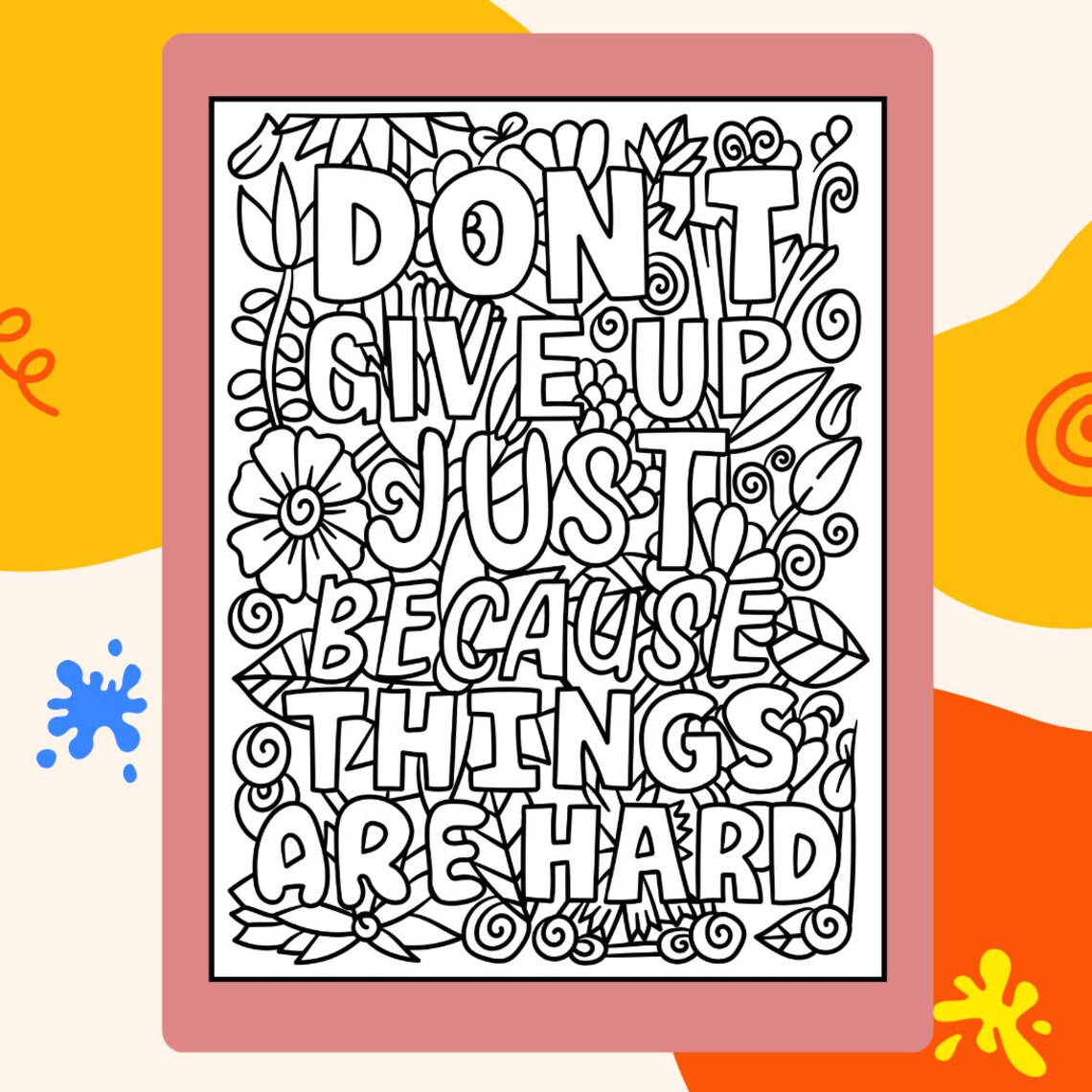 Mindful Coloring Pages, Printable Coloring Page, Kids Coloring Page ...