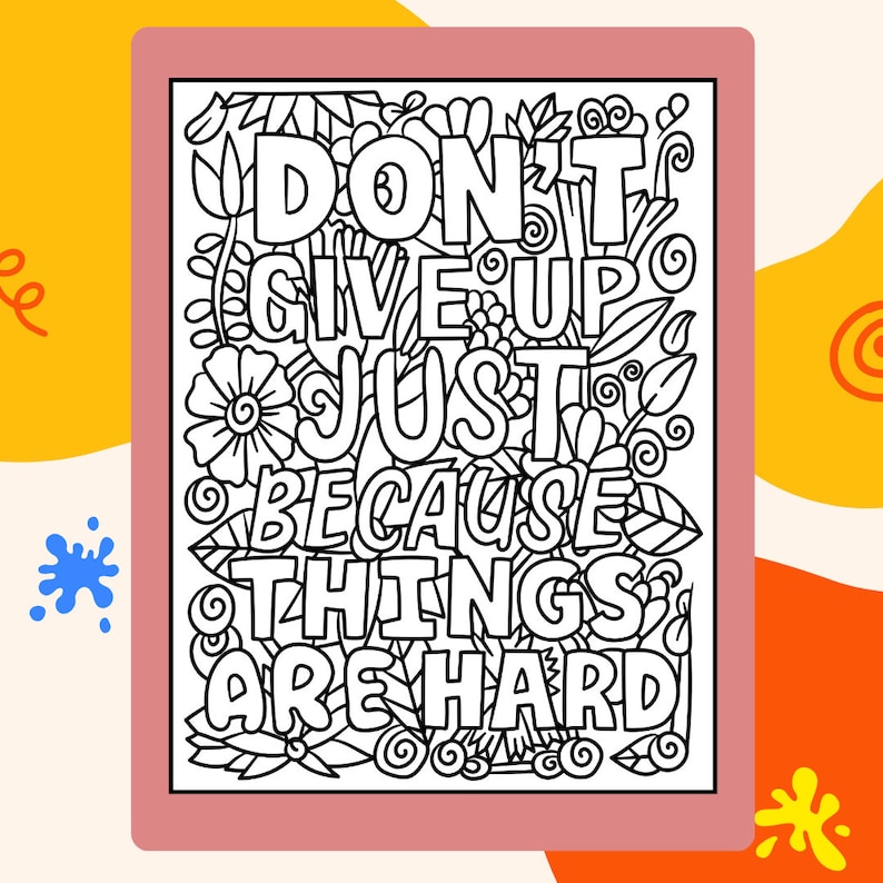 Mindful Coloring Pages, Printable Coloring Page, Kids Coloring Page ...
