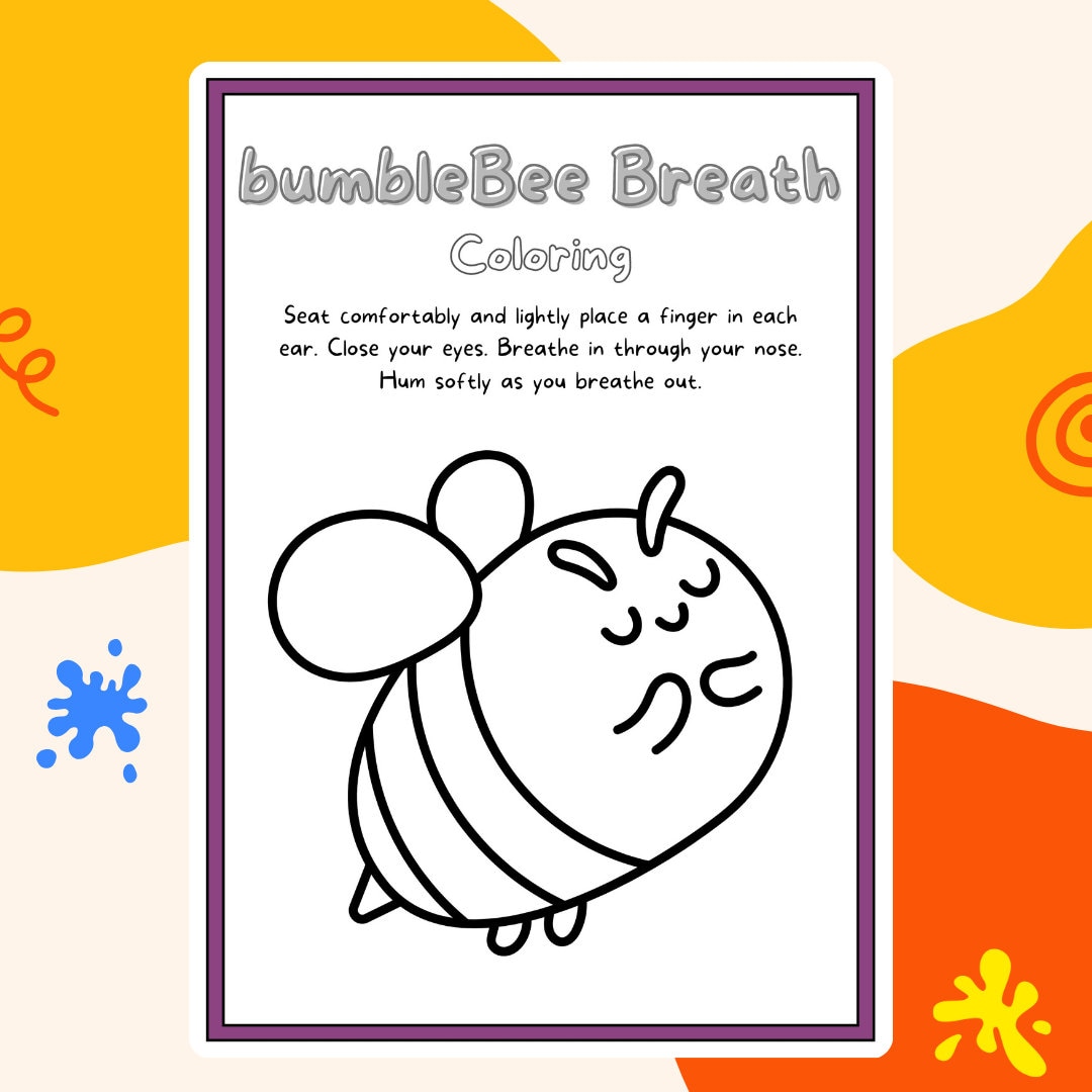 Breathing Techniques Coloring Printable Coloring Kids Coloring Simple ...