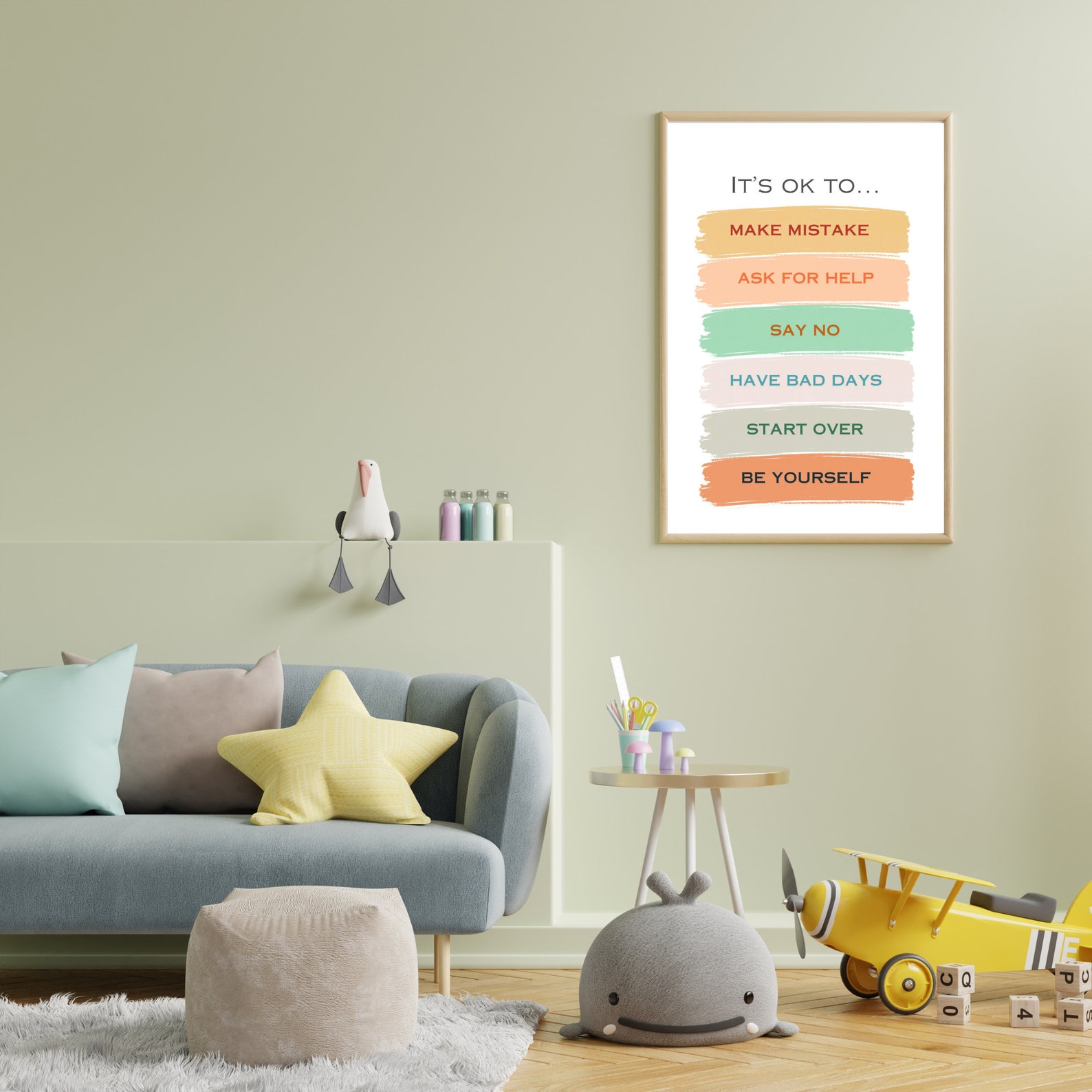It's Ok to Make Mistakes Poster, Mindfulness Poster,montessori Wall Art ...
