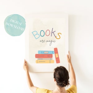Read Books, Boho Classroom Decor, Reading Corner Wall Art, Playroom ...