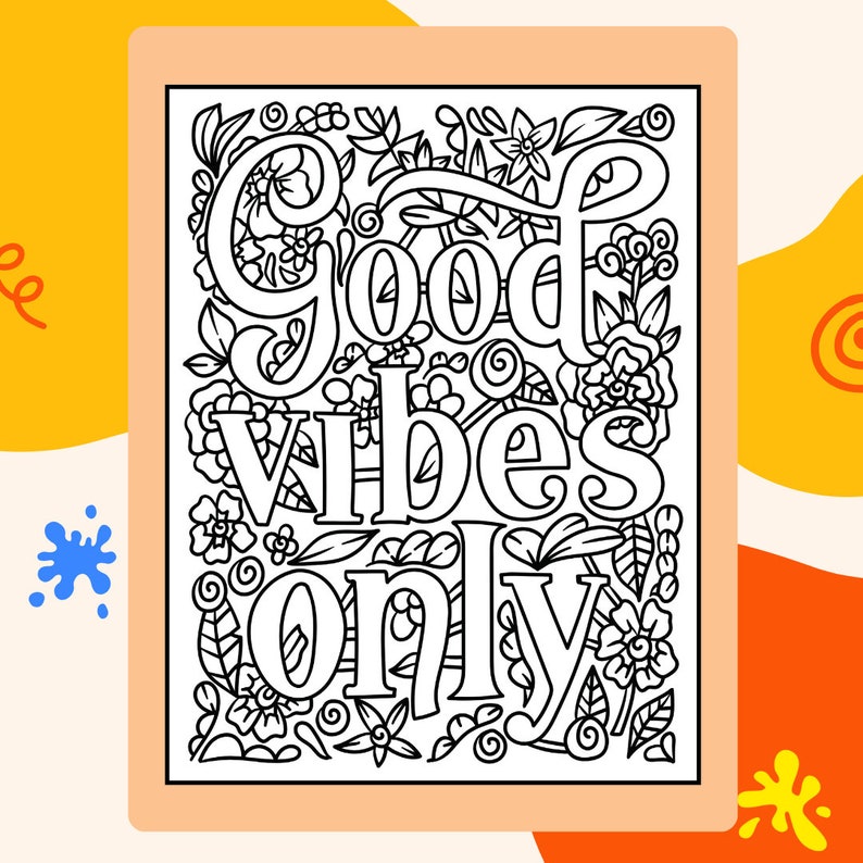 Mindful Coloring Pages, Printable Coloring Page, Kids Coloring Page ...