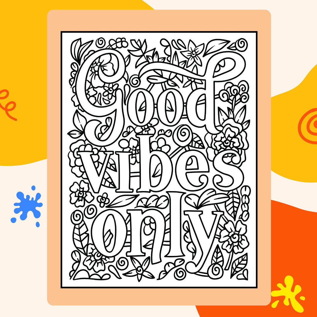 Mindful Coloring Pages, Printable Coloring Page, Kids Coloring Page ...