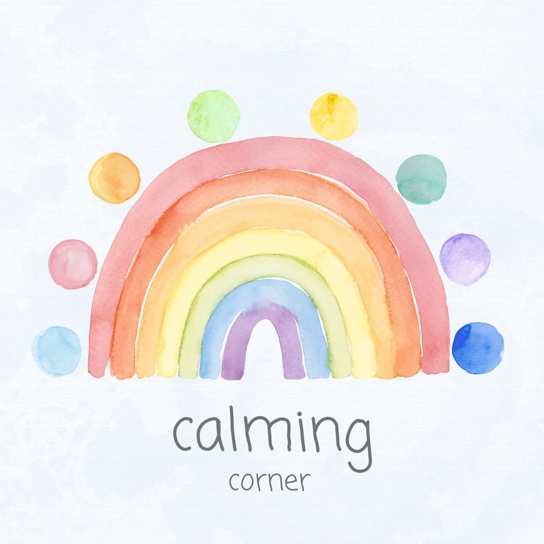 Rainbow Classroom Wall Decor, Calming Corner Poster, Coping Skills ...