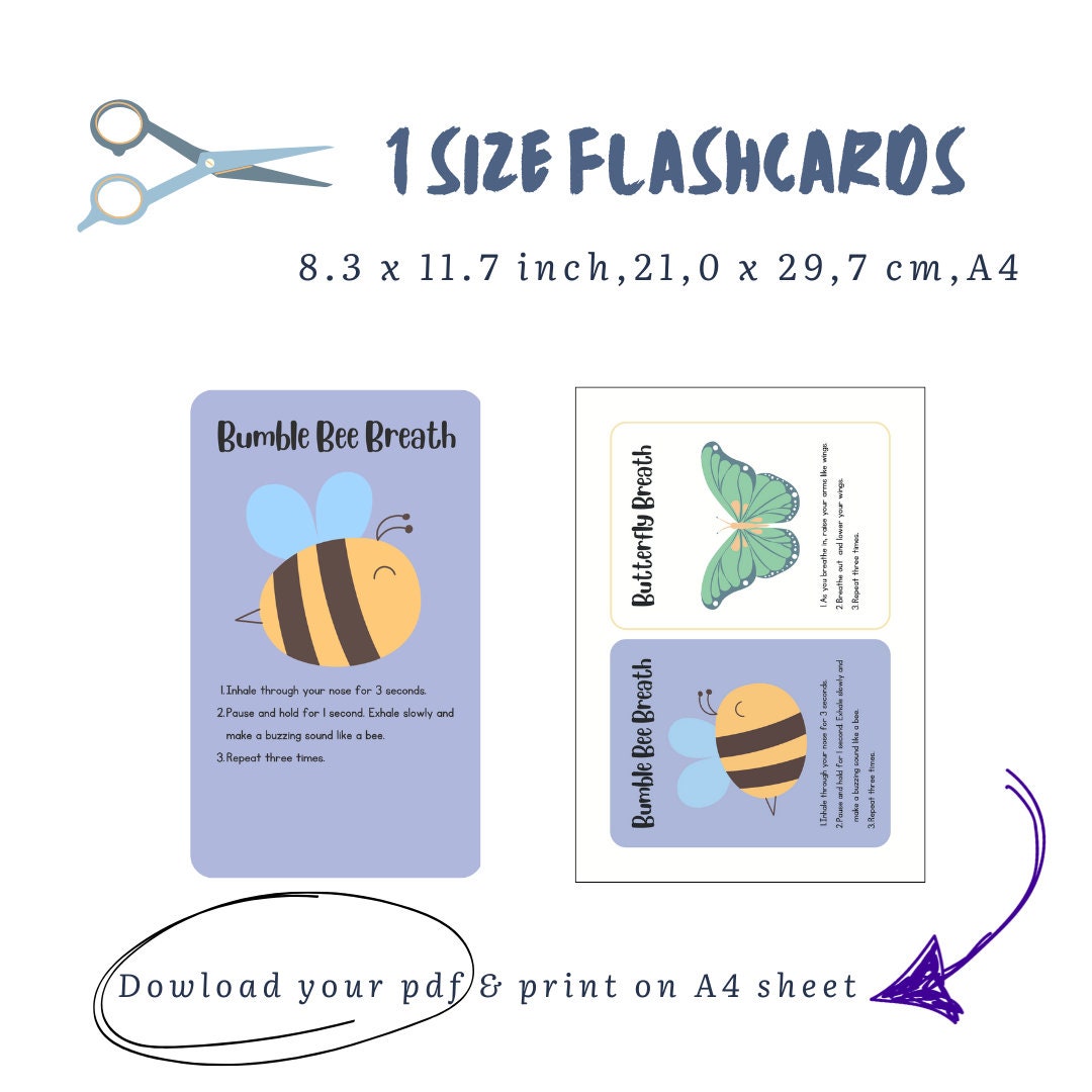 Mindful Breathing Activities for Kids|techniques for Breathing Cards ...