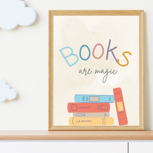 Read Books, Boho Classroom Decor, Reading Corner Wall Art, Playroom ...