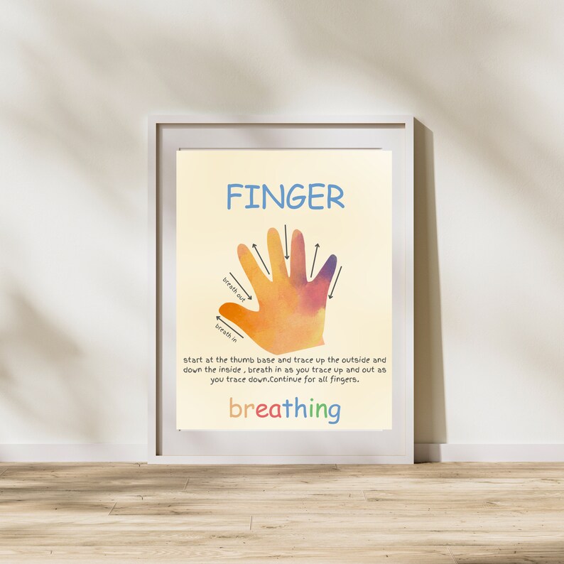 Finger Breathing Exercise, Calming Techniques, Hand Breathing Grounding ...