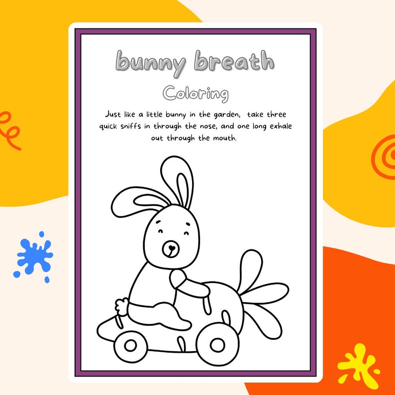 Breathing Techniques Coloring | Printable Coloring | Kids Coloring ...