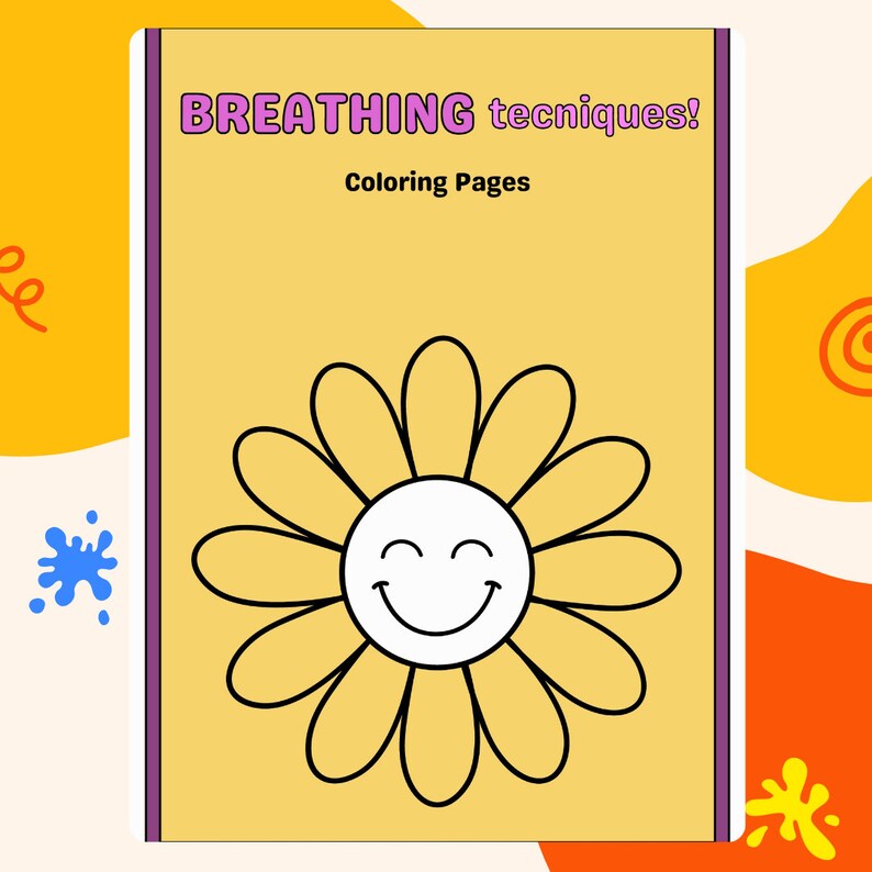 Breathing Techniques Coloring | Printable Coloring | Kids Coloring ...