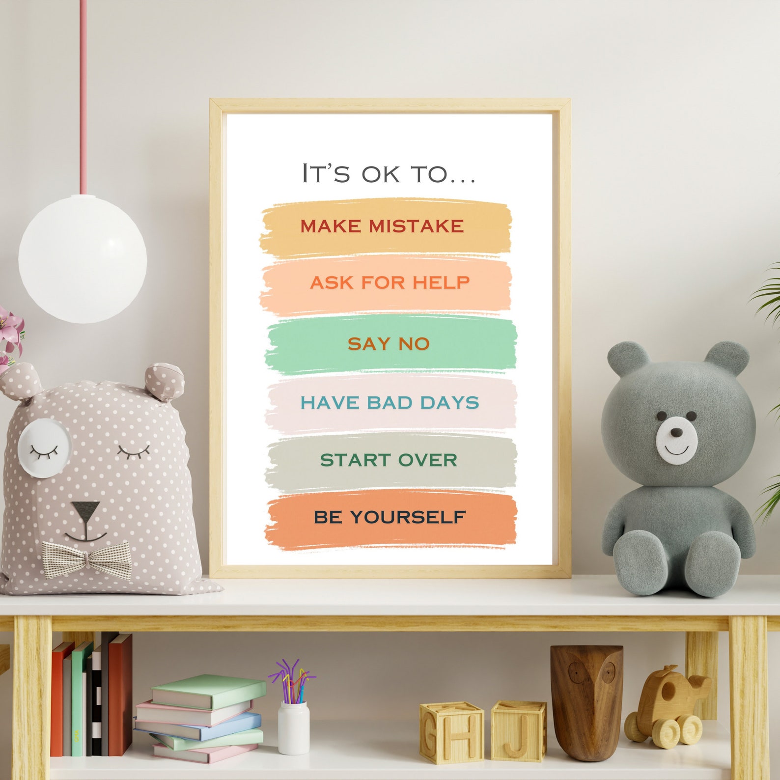 It's Ok to Make Mistakes Poster, Mindfulness Poster,montessori Wall Art ...