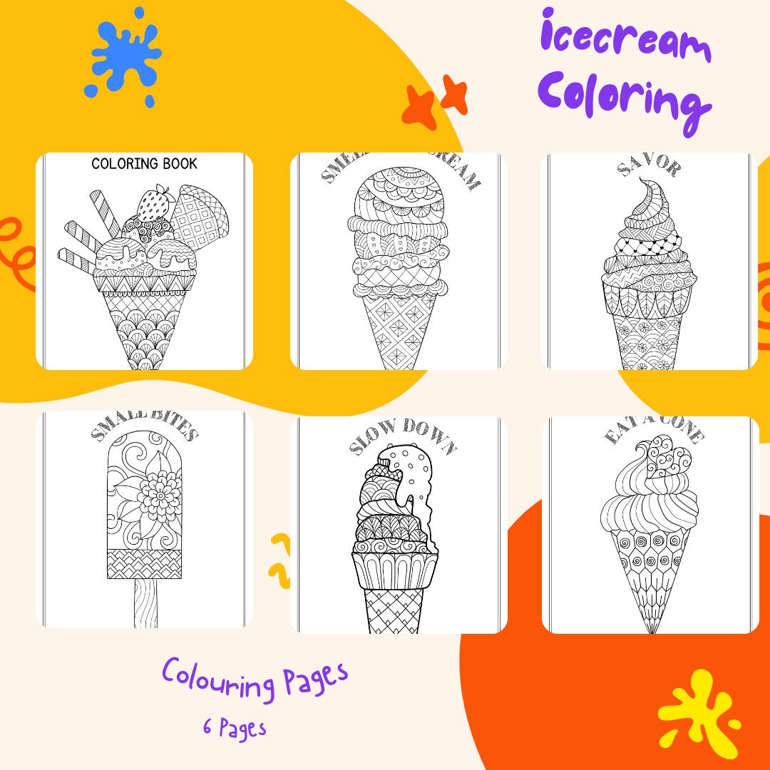 Icecream Coloring Pages | Printable Coloring | Kids Coloring Simple ...