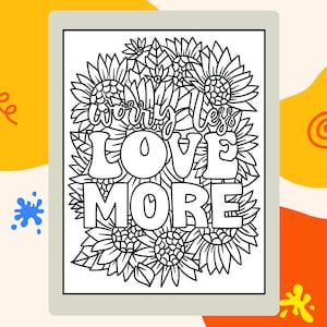 Mindful Coloring Pages, Printable Coloring Page, Kids Coloring Page ...