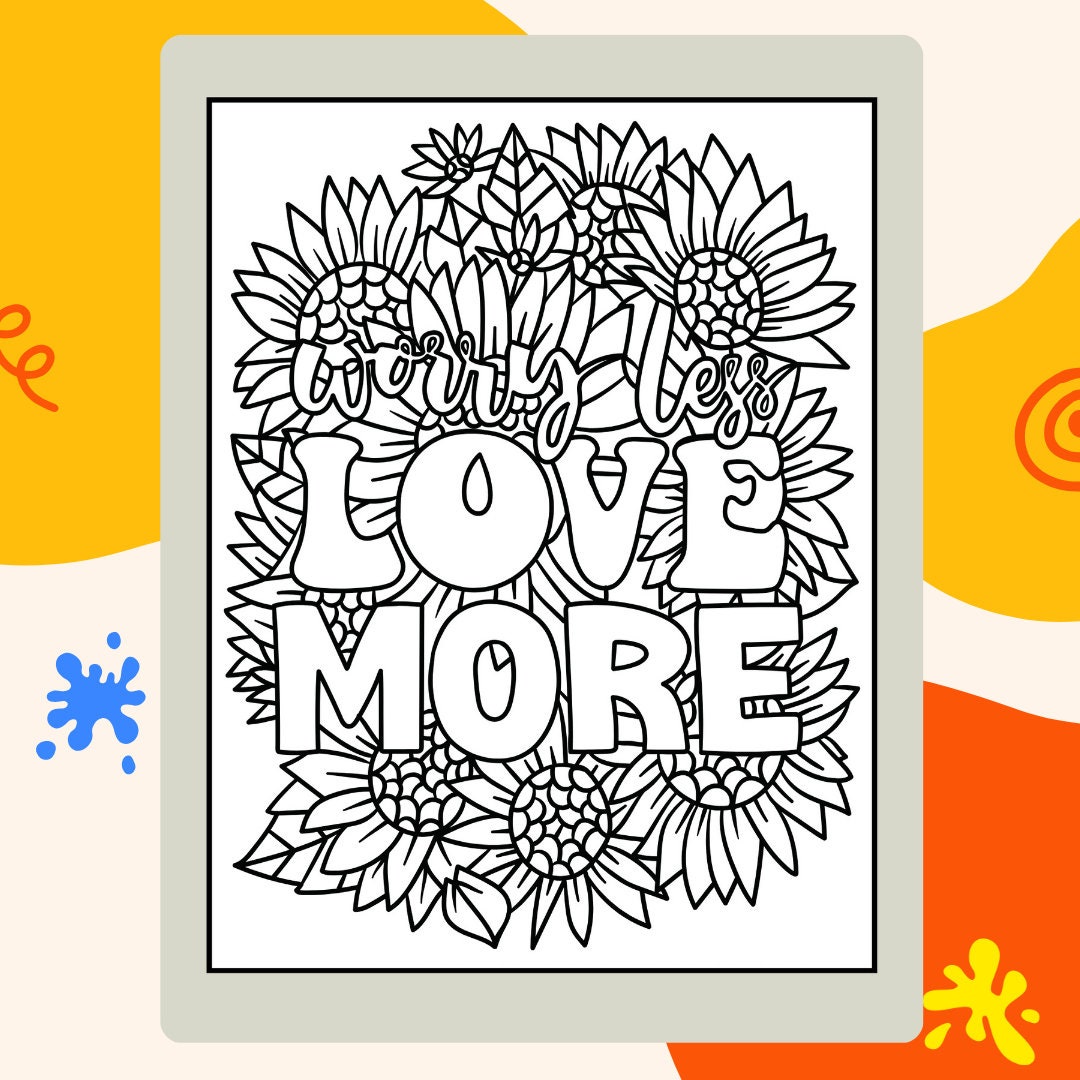 Mindful Coloring Pages, Printable Coloring Page, Kids Coloring Page ...