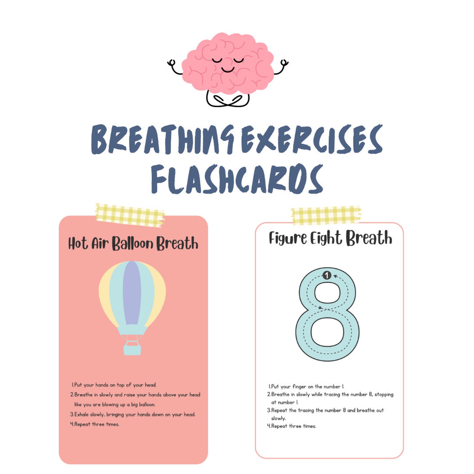 Mindful Breathing Activities for Kids|techniques for Breathing Cards ...