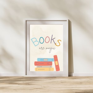 Read Books, Boho Classroom Decor, Reading Corner Wall Art, Playroom ...