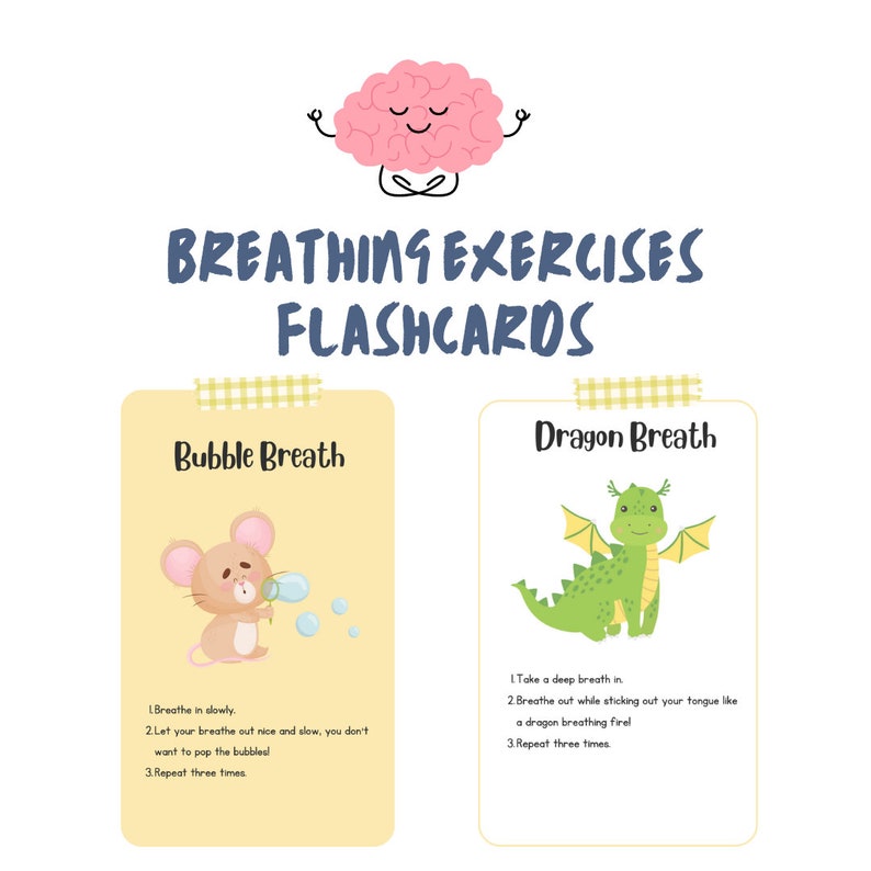 Mindful Breathing Activities for Kids|techniques for Breathing Cards ...