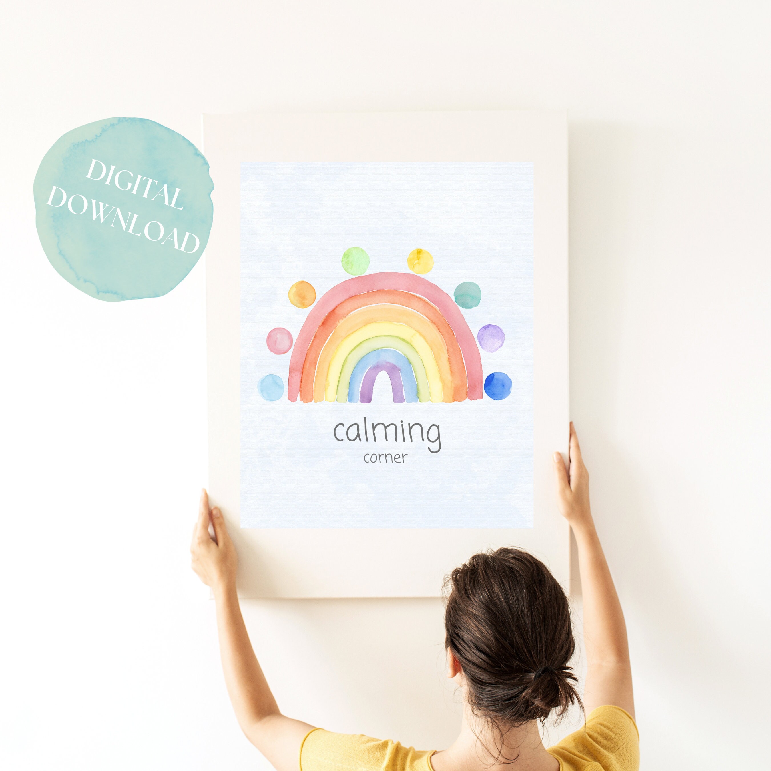 Rainbow Classroom Wall Decor, Calming Corner Poster, Coping Skills ...
