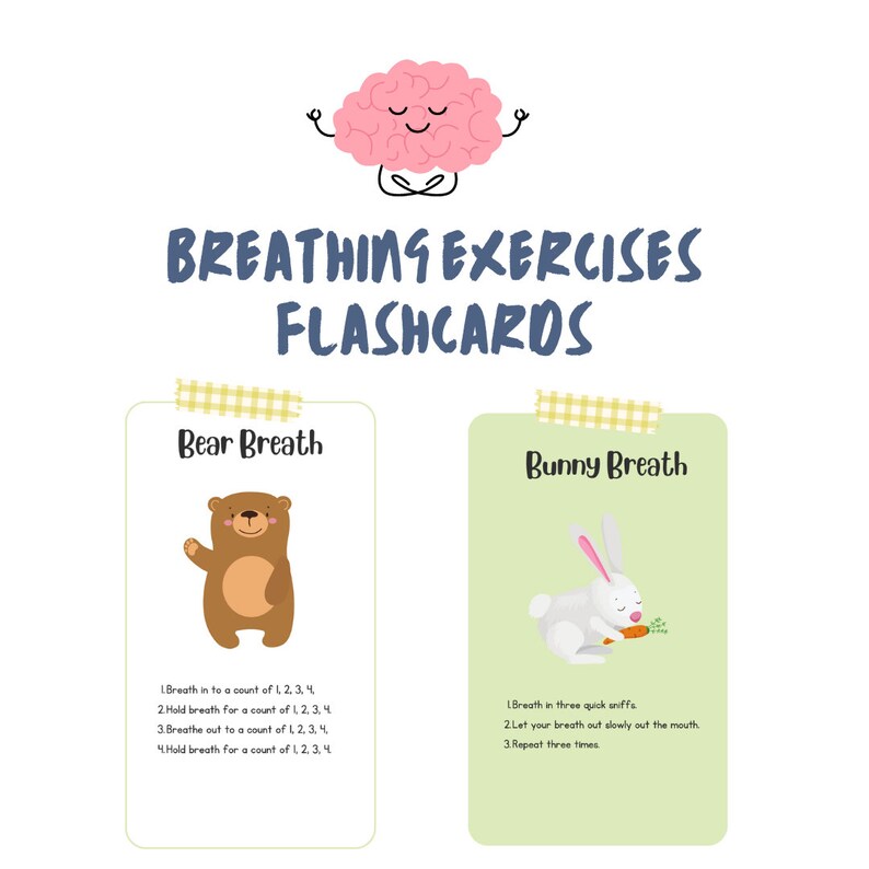 Mindful Breathing Activities for Kids|techniques for Breathing Cards ...