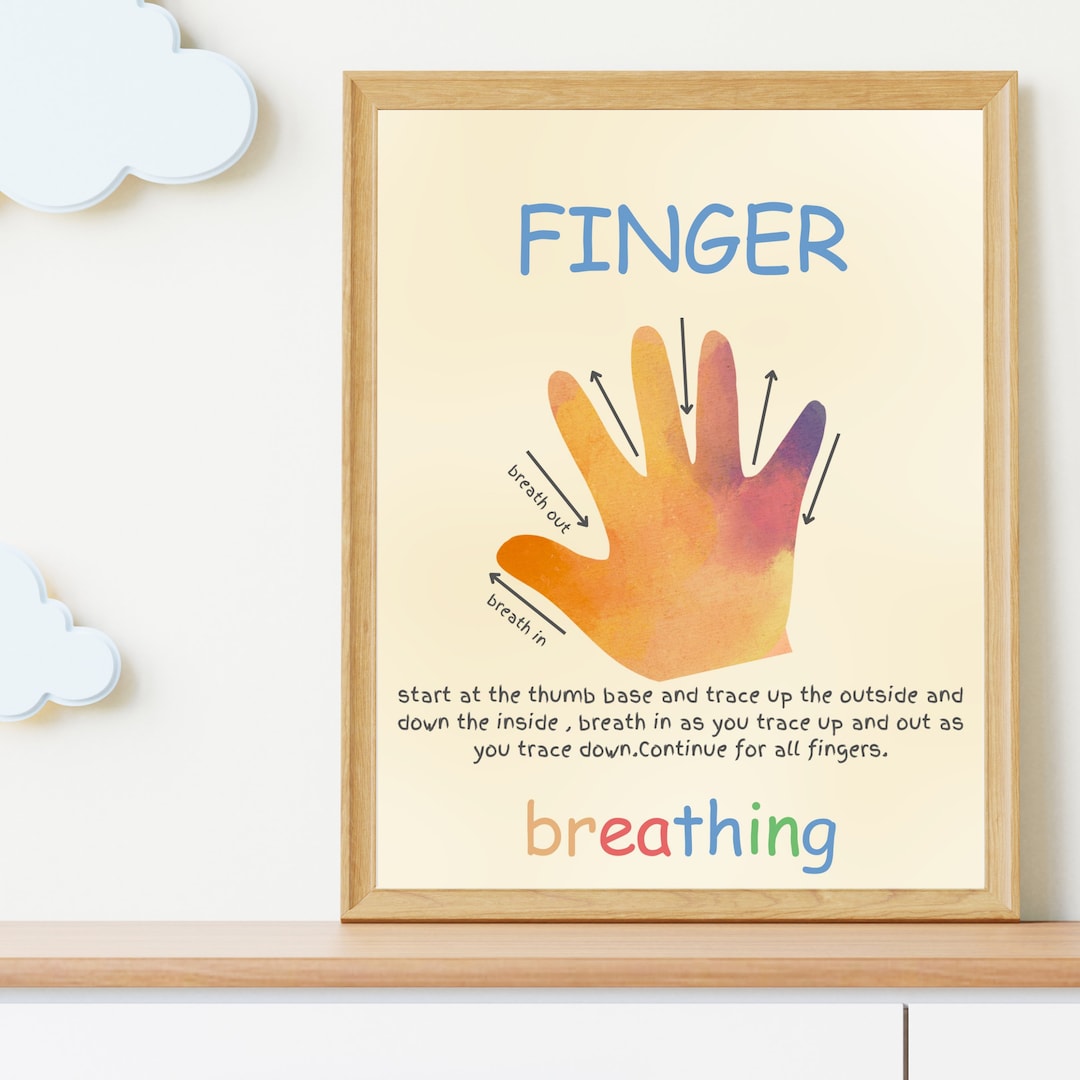 Finger Breathing Exercise, Calming Techniques, Hand Breathing Grounding ...