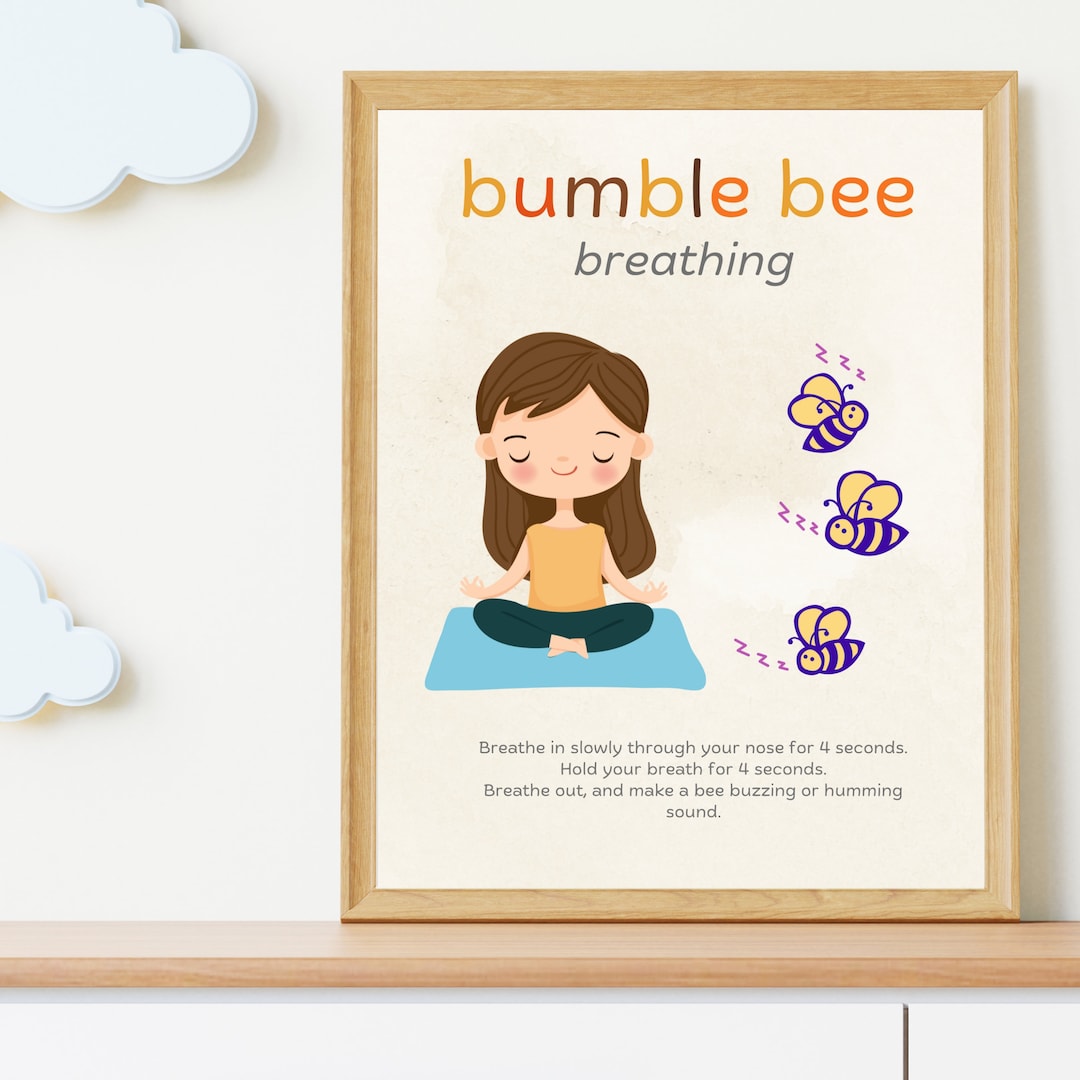 Bumble Bee Breathing Poster, Breathing Poster, Calming Corner ...