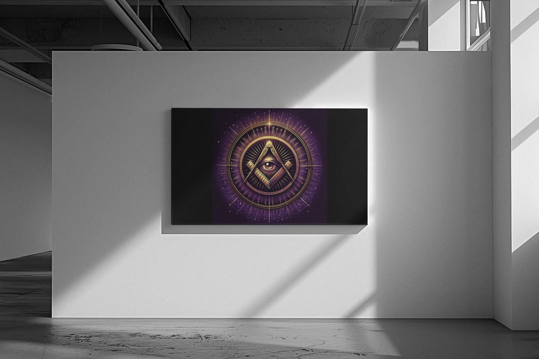 Mystic Eye Freemason Wall Art - Symbolic Masonic Decor - Etsy