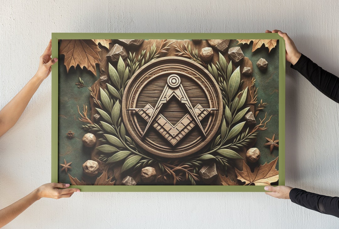 Masonic Wall Art Digital Download - Freemason Compass and Square | 4 ...