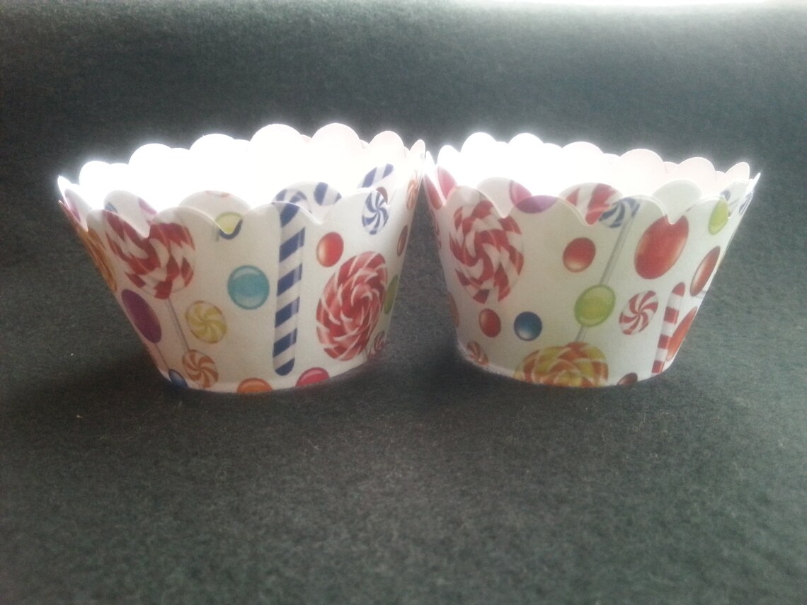 Candy Land Collage Cupcake Wrappers (12 per Order) - Etsy