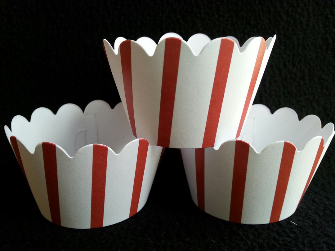 Custom Popcorn Box Cupcake Wrappers (12) - Etsy