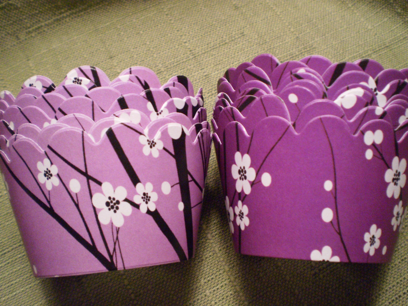 Custom Cherry Blossom Cupcake Wrappers 12 - Etsy